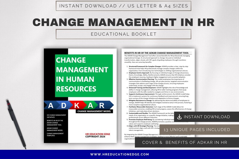 HR Change Management ADKAR Model Template (digital Download) - Etsy