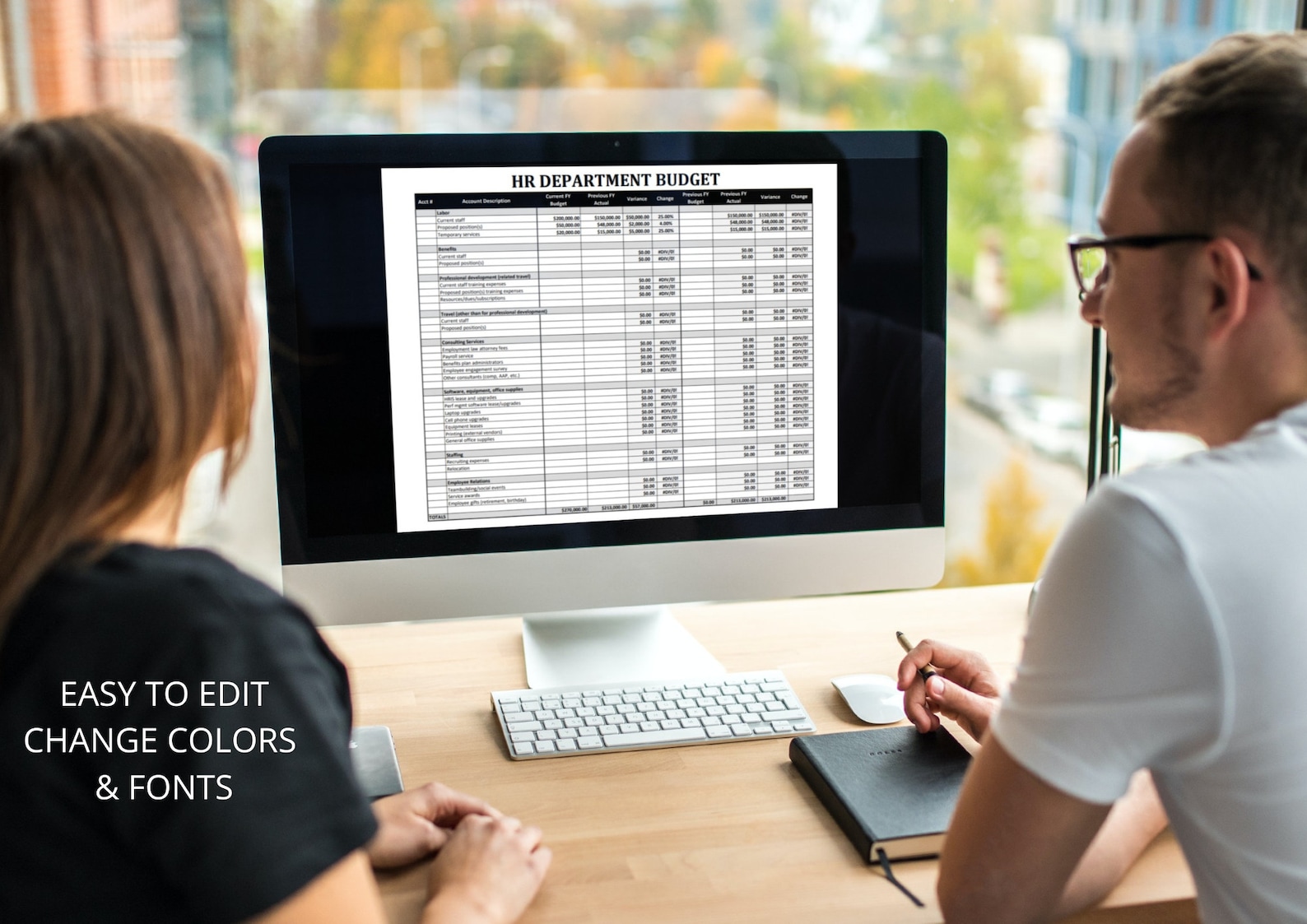 HR Budget Template: Editable Excel Spreadsheet for Effective Human ...