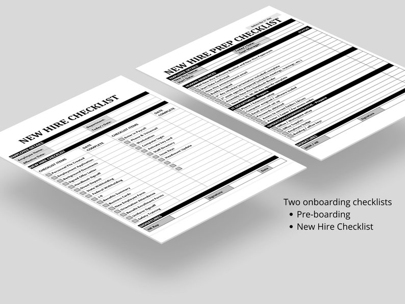 New Hire Onboarding Template: HR Employee Forms & Checklist (editable ...