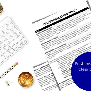 Insubordination Policy | Employee Policy | HR Template | Code of ...
