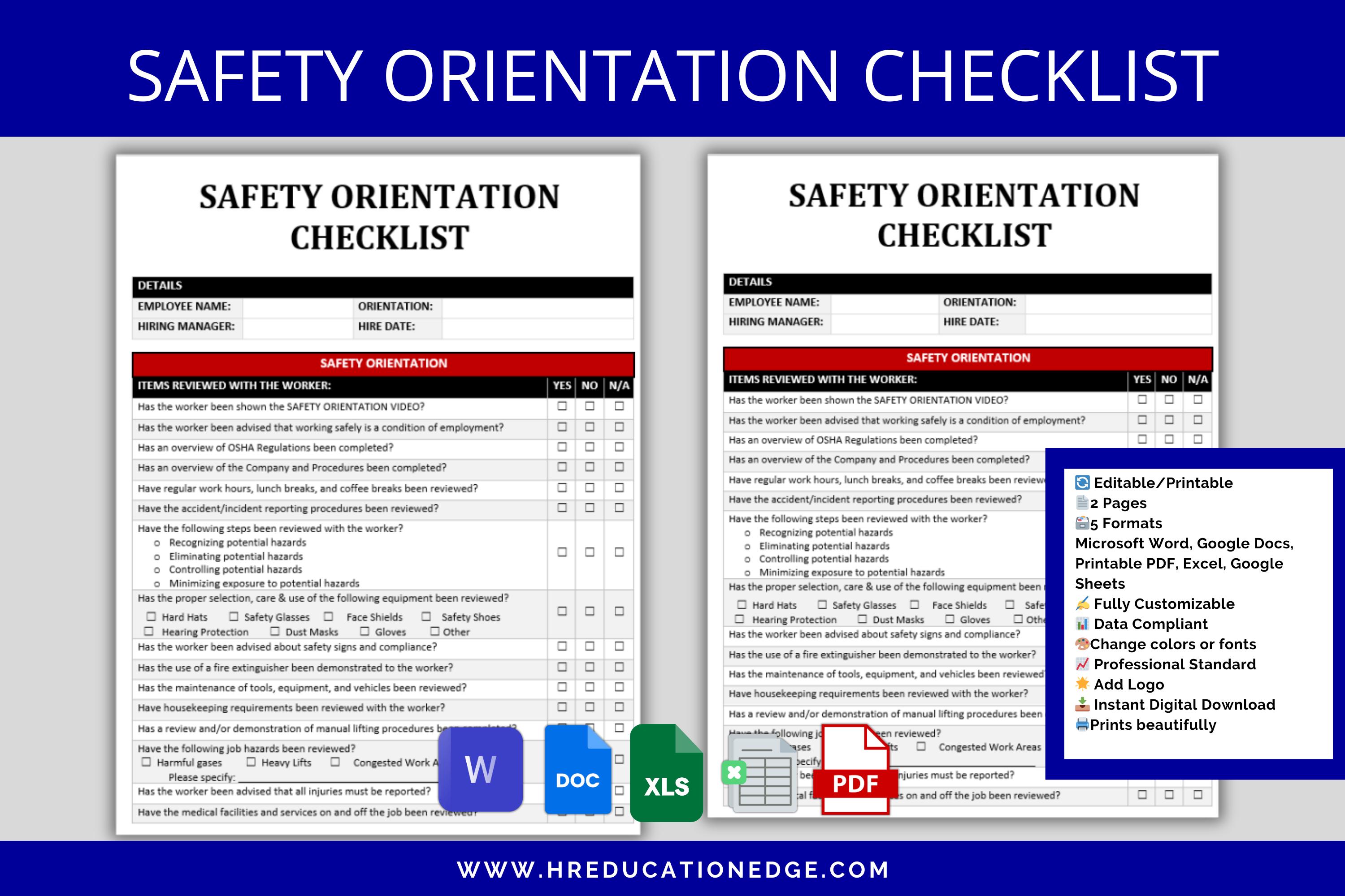 Osha Fire Prevention Checklist Fire Safety At Work Colab
