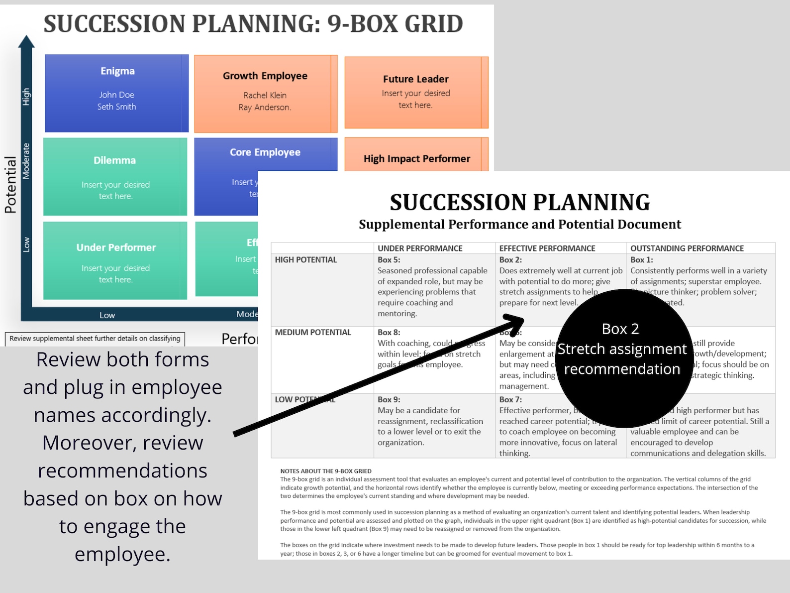 Easy-to-use 9-box Succession Planning Template: Identify and Develop ...