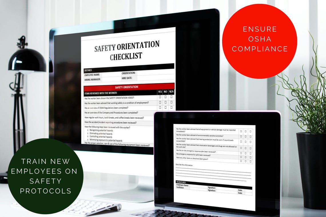 Safety Orientation Checklist: OSHA Training, HR Onboarding Forms ...