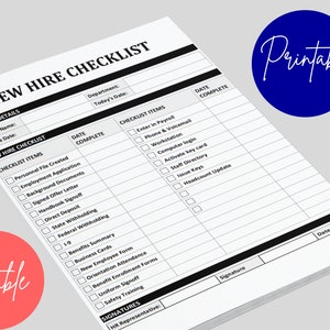 New Hire Checklist | Employee Onboarding Process Checklist, HR New Hire ...