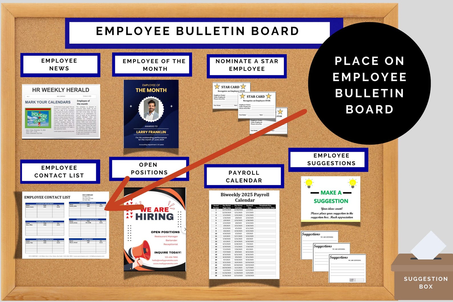 Employee Contact List Template: Staff Phone Directory (digital Download ...