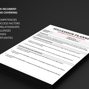 Succession Planning Interview Guide: HR Template (digital Download) - Etsy