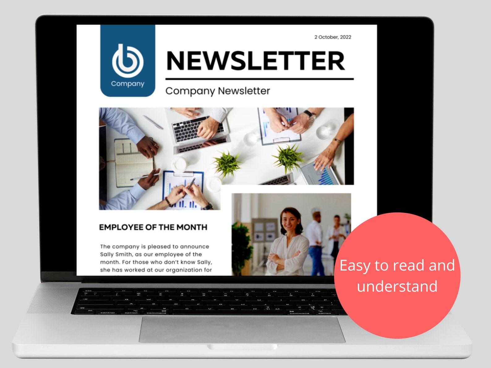 Editable Company Newsletter Template: Employee Recognition (canva) - Etsy