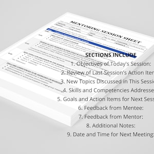 Mentoring Session Template: Career Mentorship Worksheet (digital ...