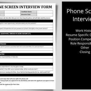 Interview Questions Template Bundle: HR Forms (digital Download) - Etsy