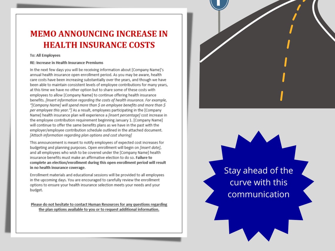 Memo: Announcing Health Insurance Cost Increase | HR Communication ...