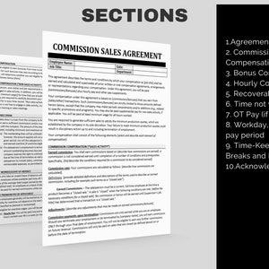 Commission Sales Agreement | Salesperson Compensation | Commission ...