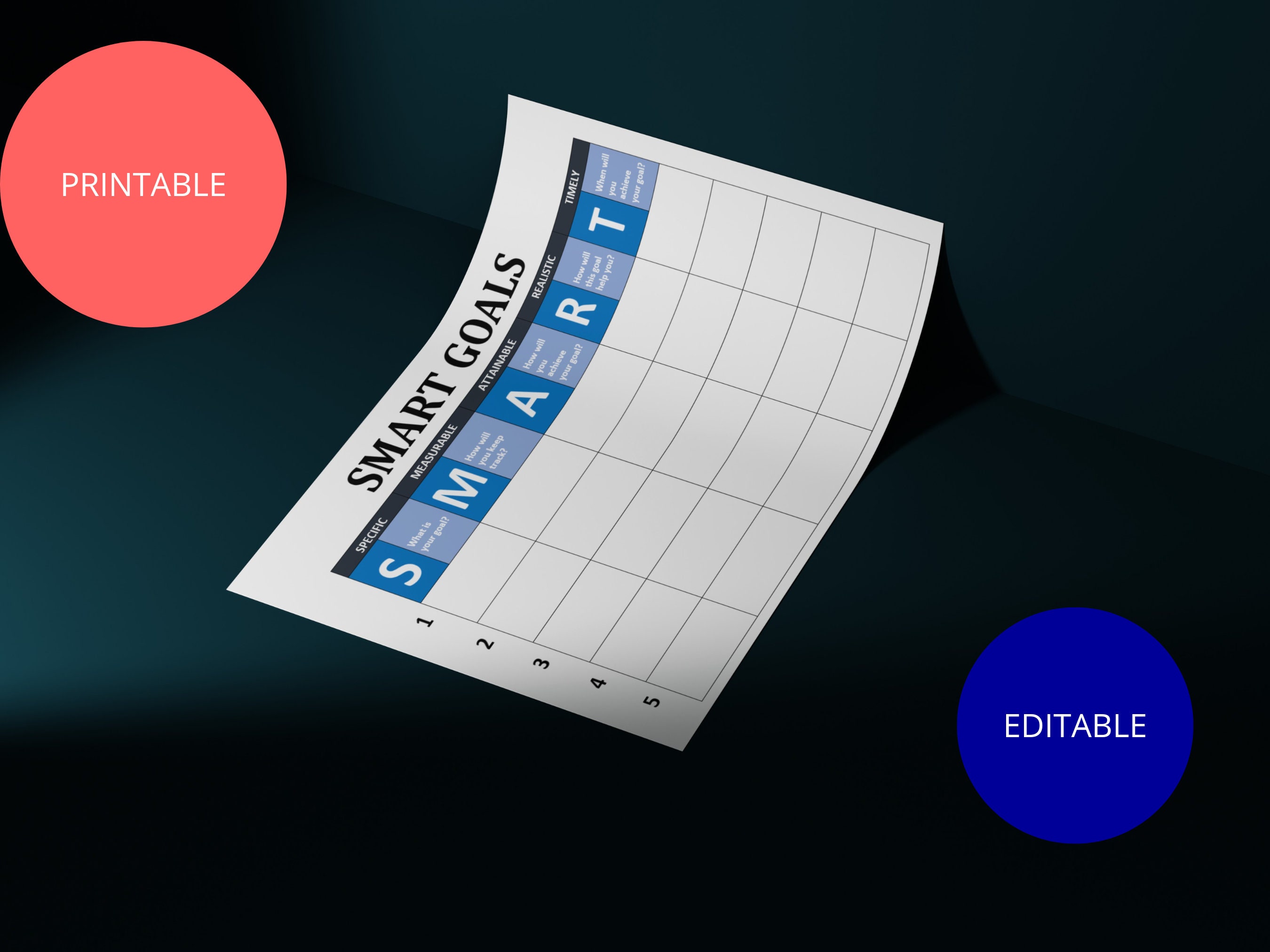 SMART Goals Template: Employee Performance Appraisal (MS Word) - Etsy