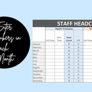 Employee Headcount Tracker: HR Excel Template - Etsy