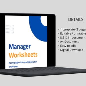 Manager Training Worksheets | Management Template | New Development ...