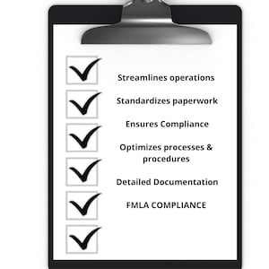 FMLA Compliance Checklist: Editable HR Template (digital Download) - Etsy