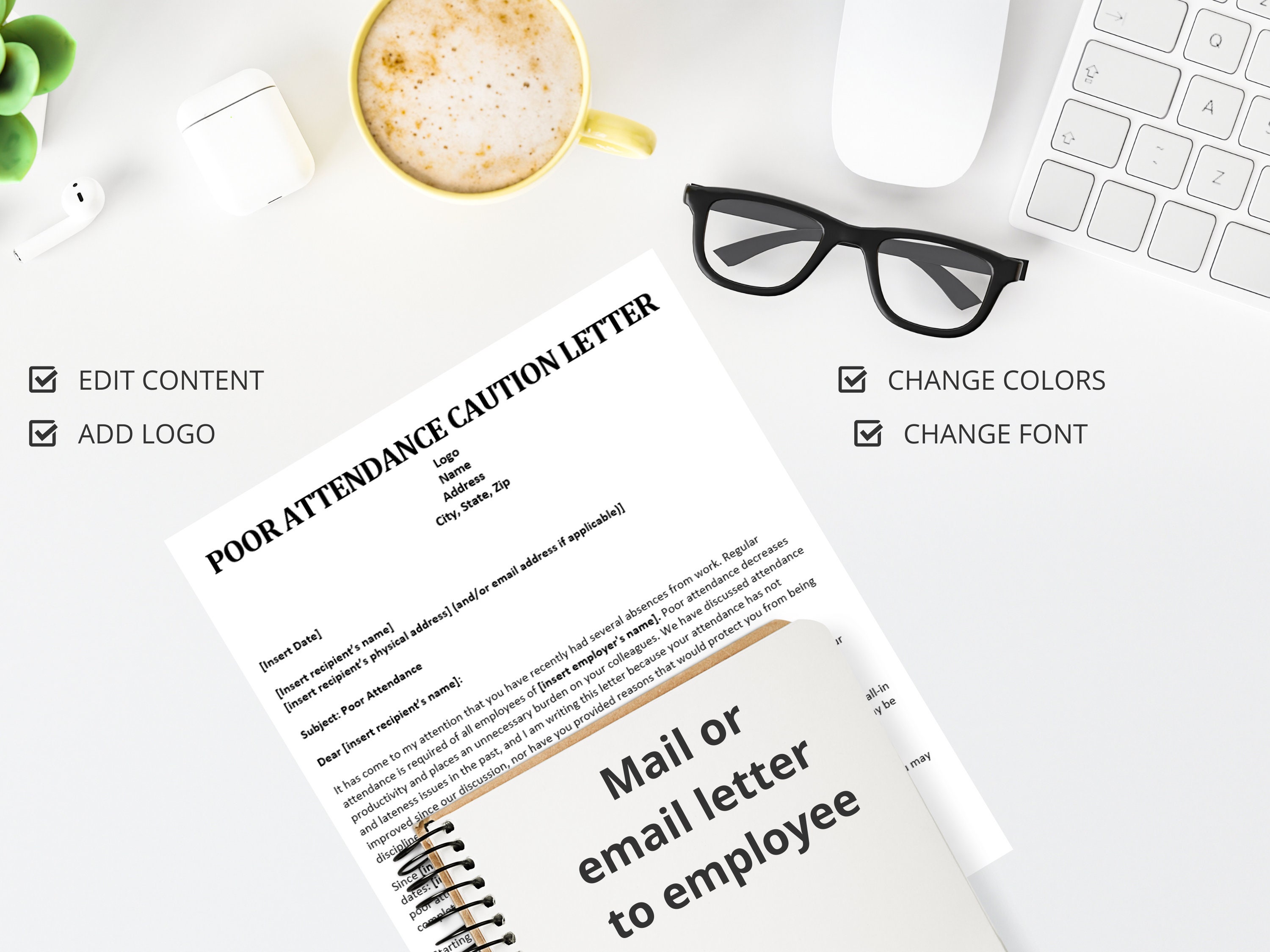 Attendance Warning Letter: HR Template Employee Poor Attendance Notice ...