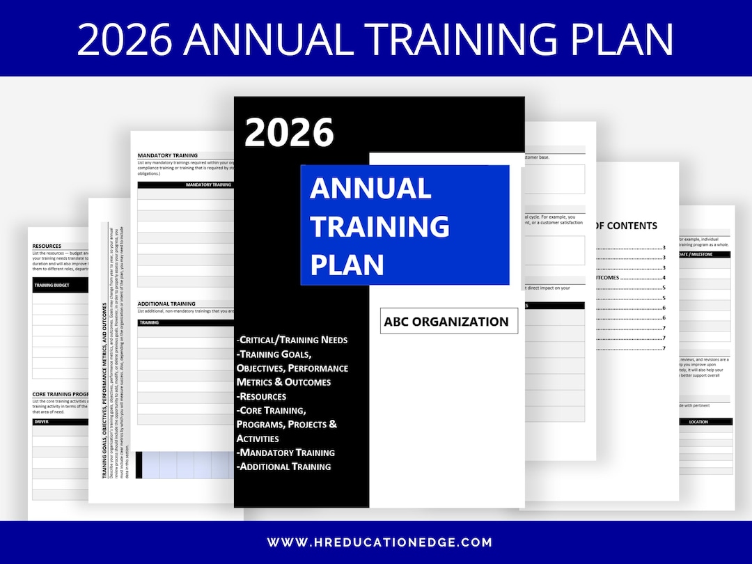 2026 HR Training Plan Template: Employee Development & Leadership ...