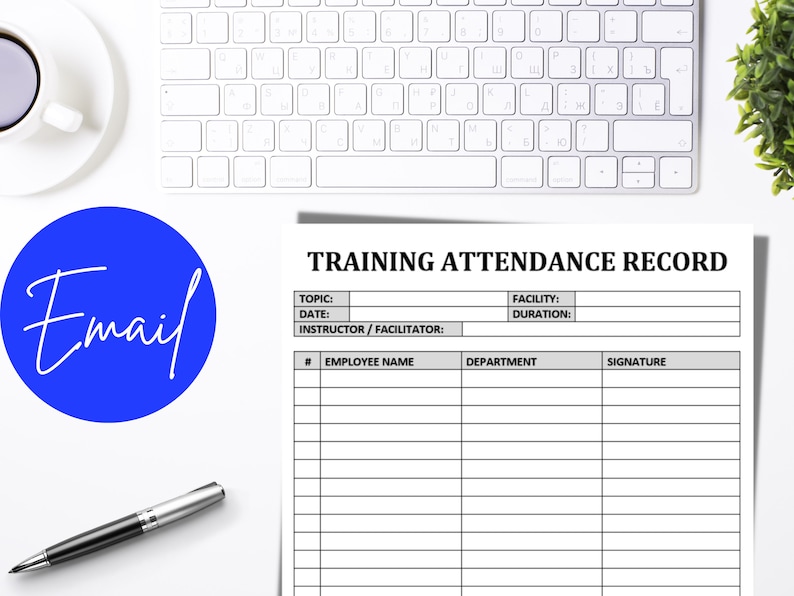 Training Attendance Record Template: Editable HR Form (MS Word) - Etsy