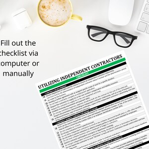 Independent Contractor Checklist Editable Document HR Template Human ...