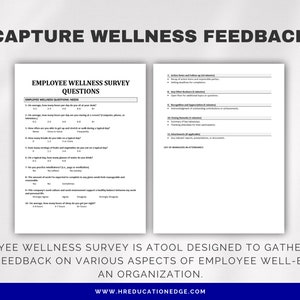 Employee Wellness Survey | Employee Benefits | Input & Feedback | Work ...