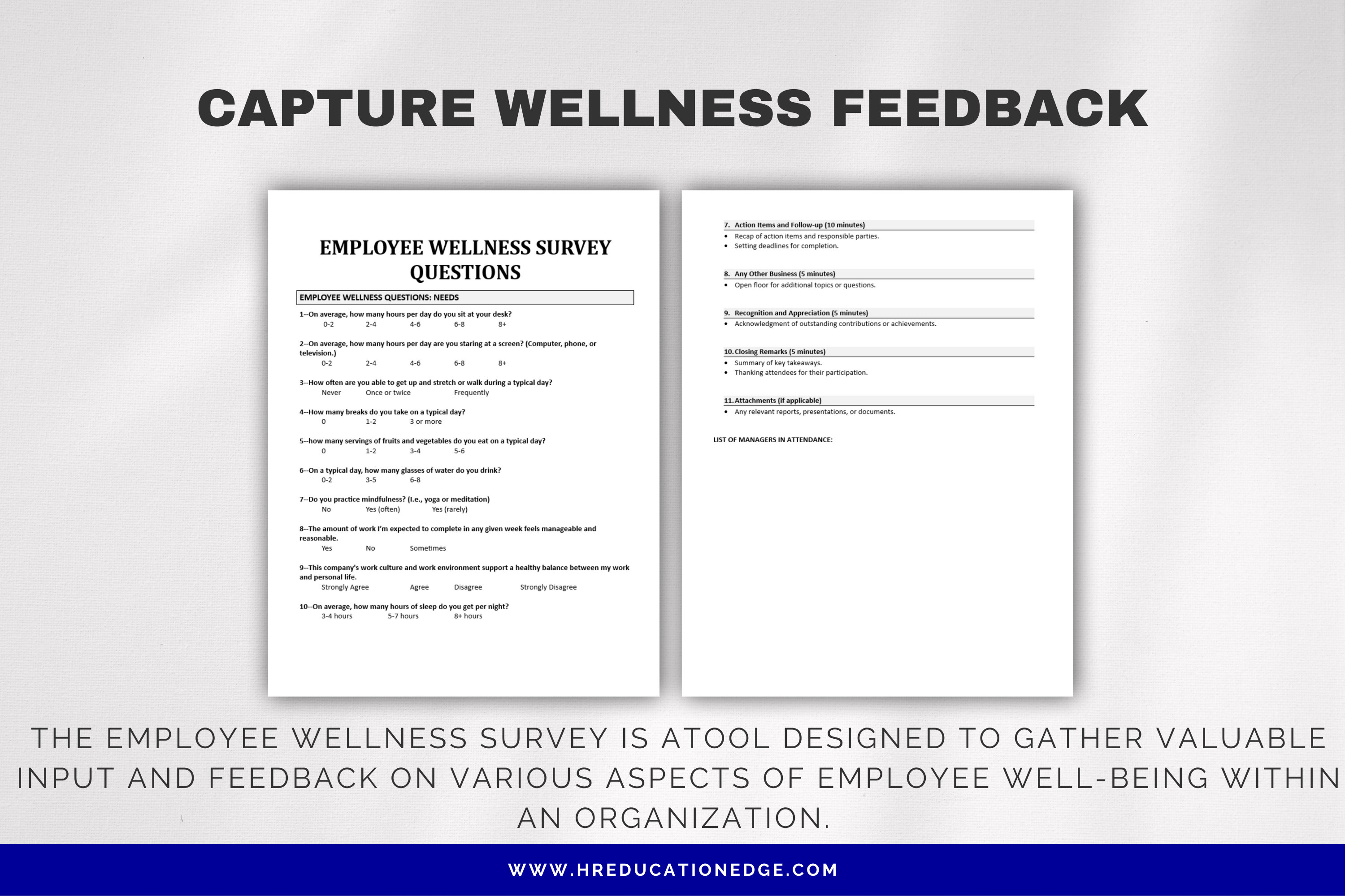 Employee Wellness Survey Employee Benefits Input & Feedback Work-life ...