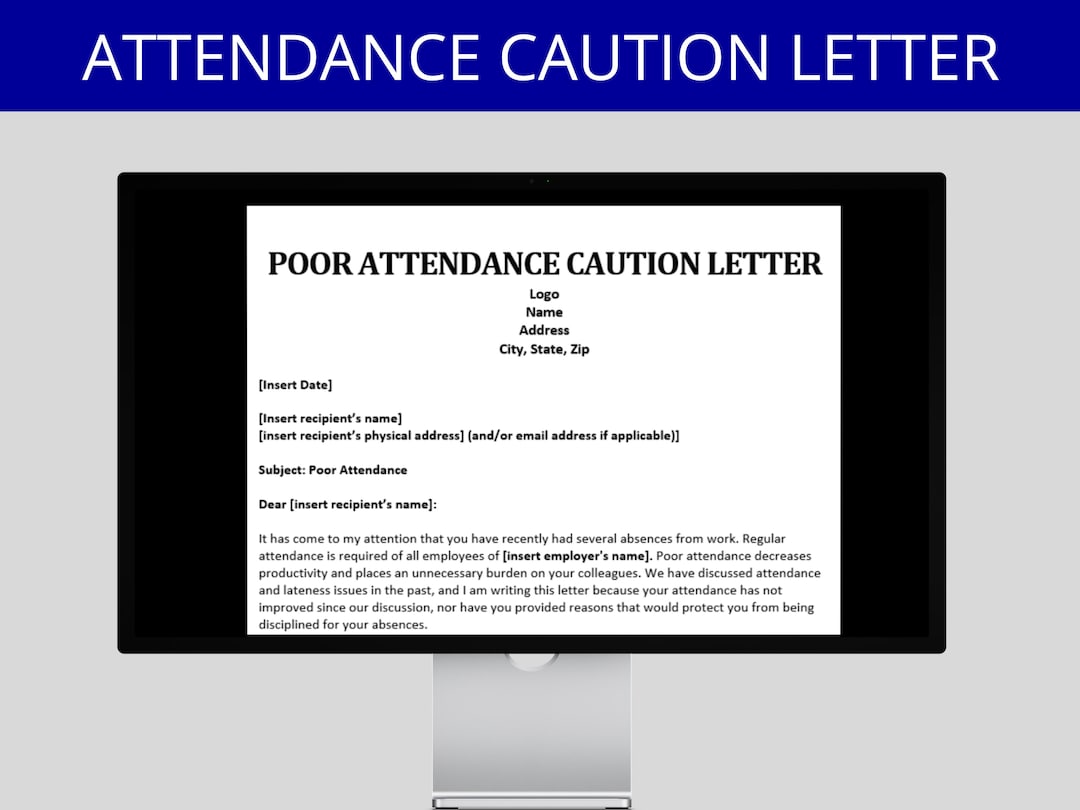 Attendance Warning Letter HR Template: Employee Disciplinary Form ...