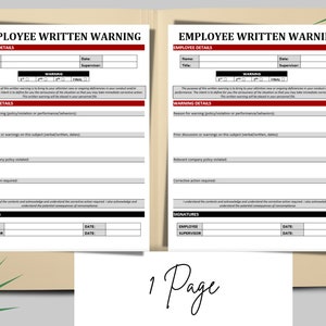Employee Write up Form | HR Template | Disciplinary Warning | Human ...