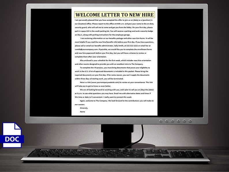 New Employee Welcome Letter: HR Onboarding Letter for New Hire - Etsy