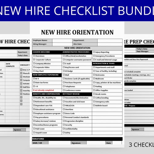 Onboarding Spreadsheet New Hire Employee Orientation New - Etsy