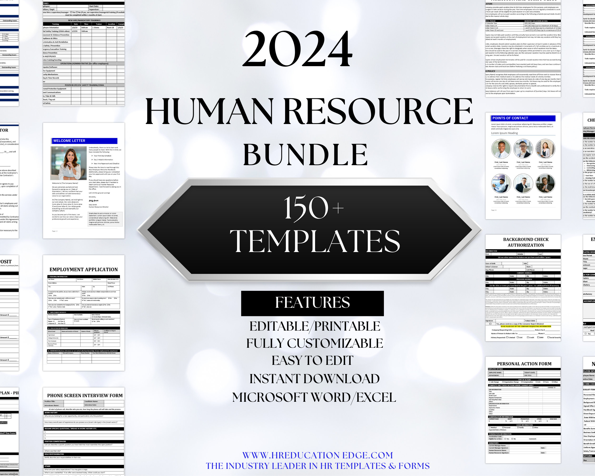 HR Template Bundle, HR Best Practices Toolkit, Human Resources Forms ...