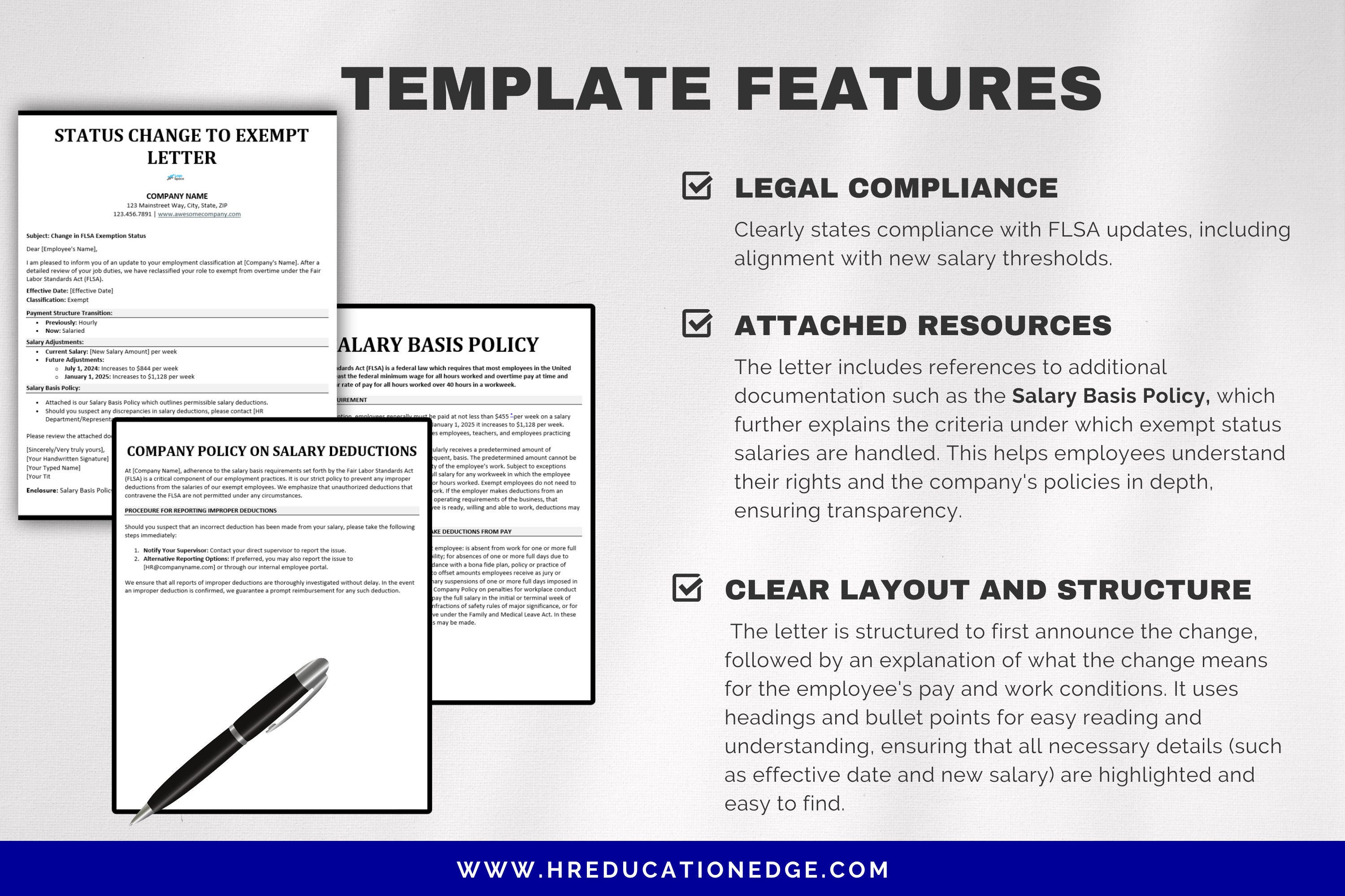 Exempt Status Change Letter: FLSA Compliance & Salaried Employee Update ...