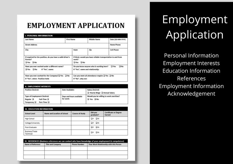New Hire Paperwork Employee Paperwork New Hire Forms Employee ...