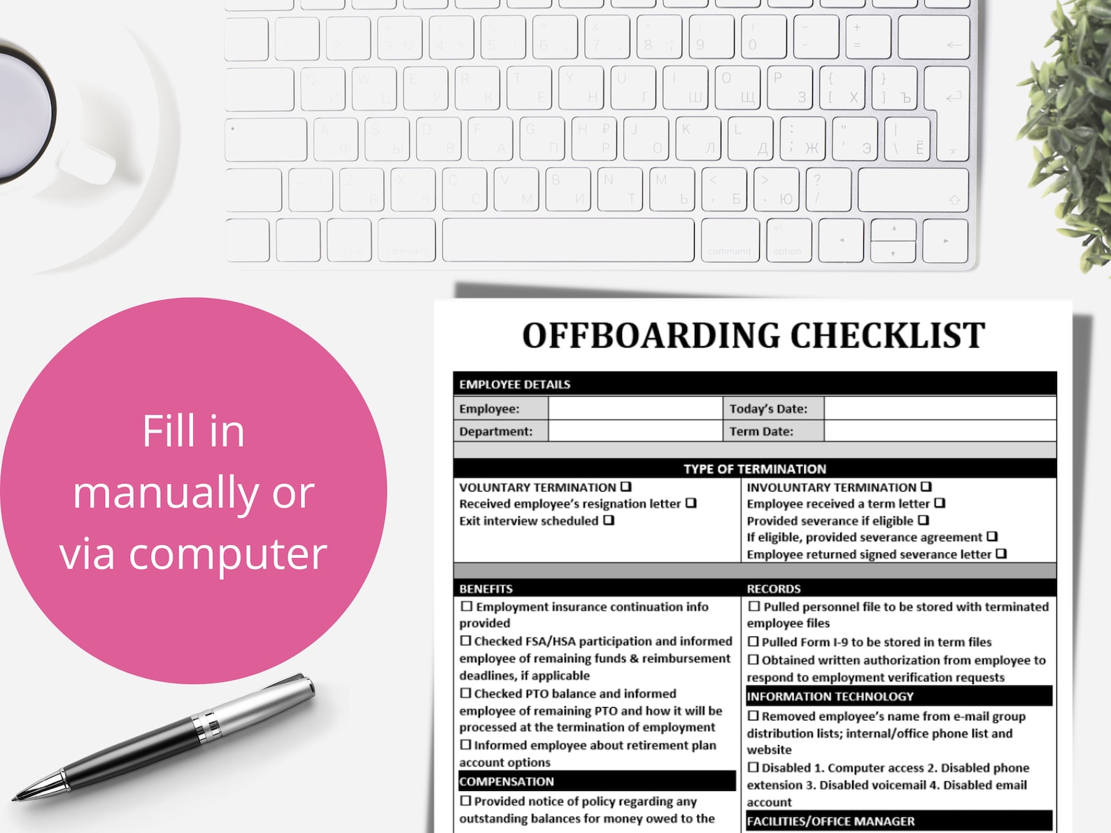Offboarding Checklist: Employee Termination Templates Employee ...