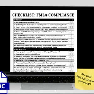 FMLA Compliance Checklist: Editable HR Template (digital Download) - Etsy