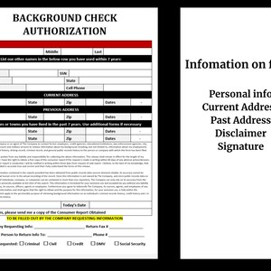 New Hire Background Check Template: Editable HR Form - Etsy