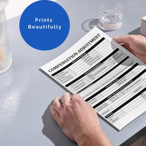 Compensation Adjustment Form: Salary Change Request (digital Download ...