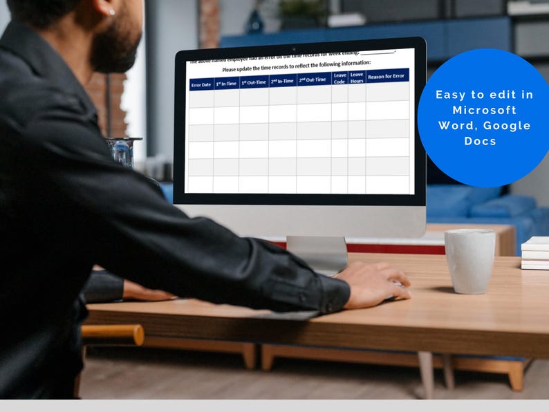 Time Sheet & Time Clock Correction Form | Missed Punch Form | Employee ...