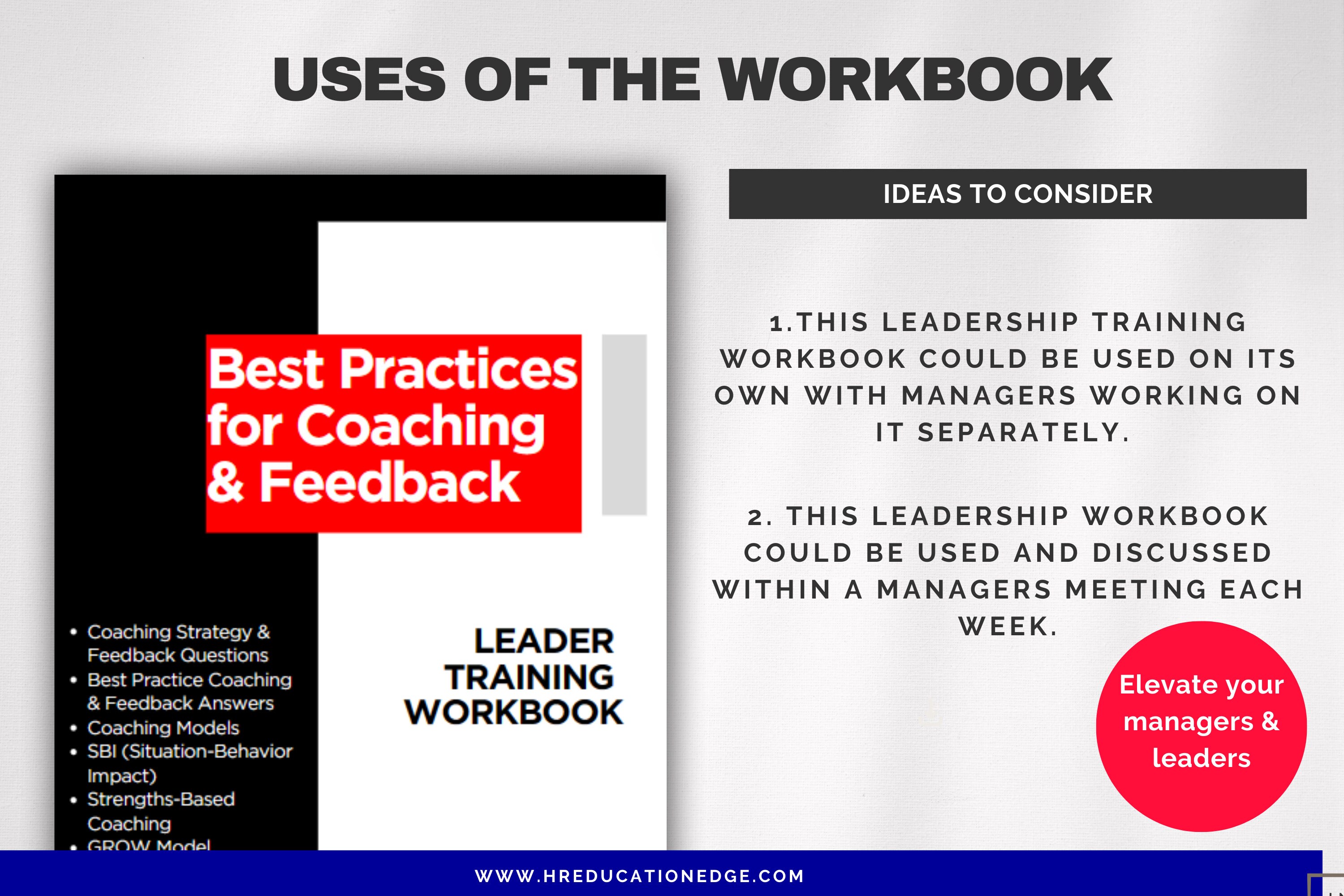 Leader Training Workbook: Coaching & Feedback Best Practices Manager ...