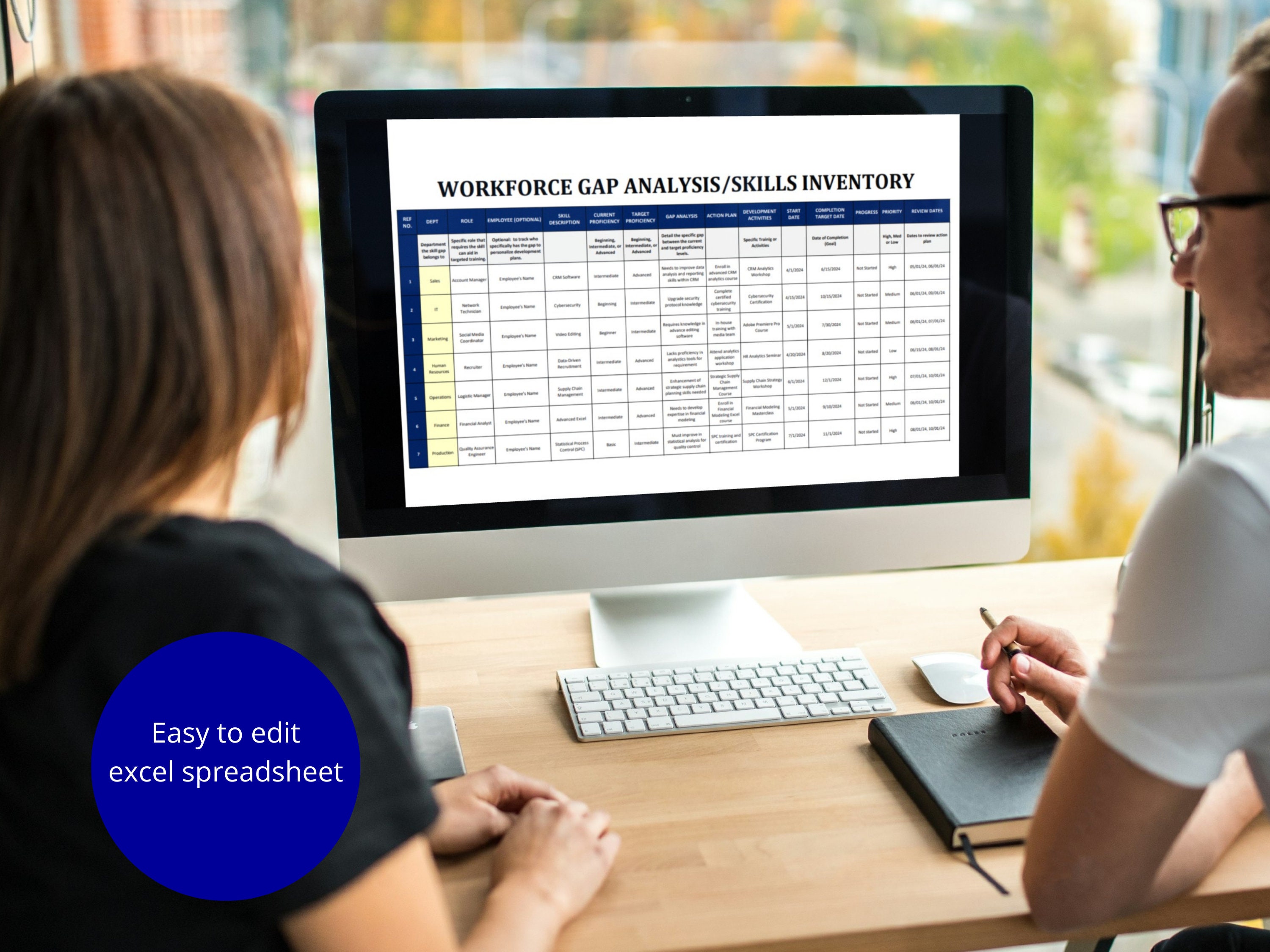 Workforce Gap Analysis Template: HR Skills Inventory (excel, Digital ...