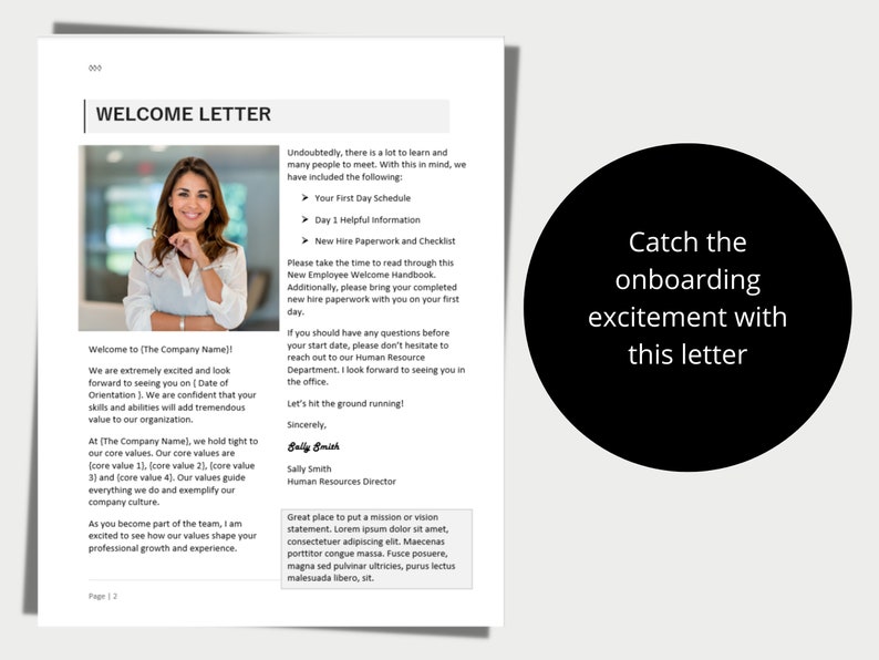 Comprehensive New Hire Onboarding Packet: Letter Forms & - Etsy