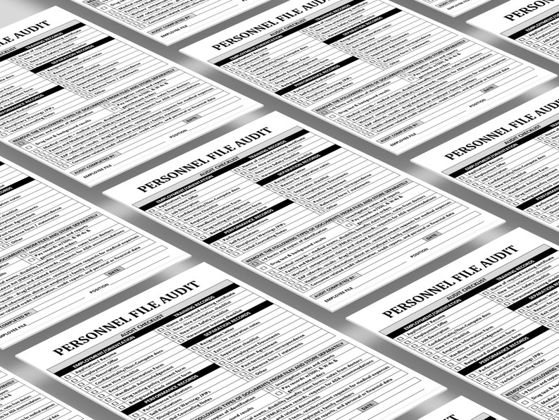 Personnel File Checklist Employee Folder Audit HR Template - Etsy Personnel File Checklist Employee Folder Audit HR Template - Etsy