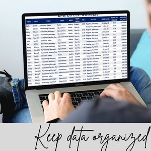 Employee Roster Excel Template: Comprehensive Staff List Tracker for HR ...