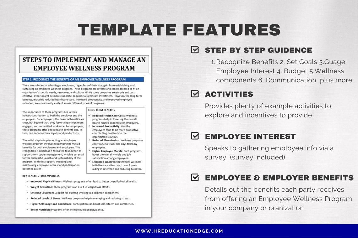 Employee Wellness Program Implementation/management Guide Workplace ...