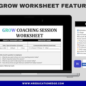 Employee Coaching Worksheet: GROW Model, HR Template (word, Excel ...