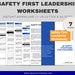 Safety First Leadership Worksheets: Manager Safety Strategies W/action ...