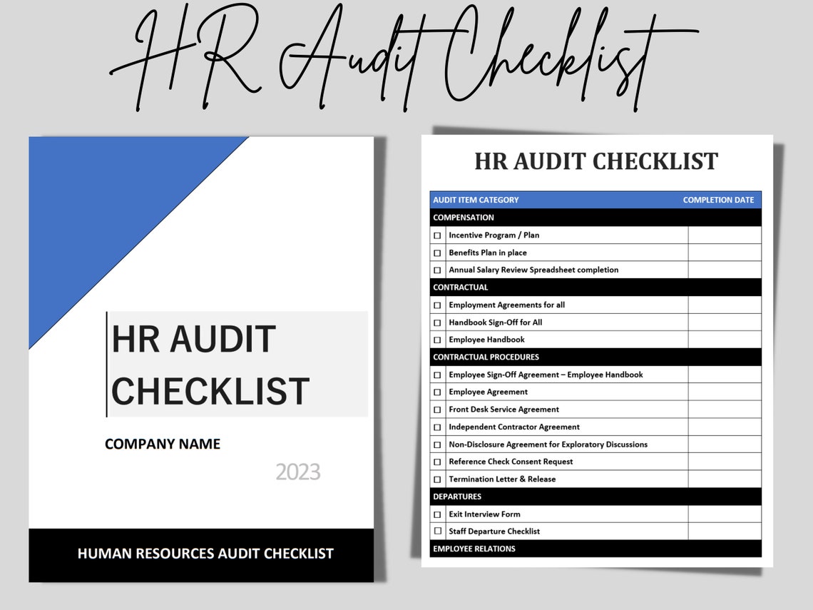 HR Audit Checklist Human Resources Audit Template Human - Etsy HR Audit Checklist Human Resources Audit Template Human - Etsy