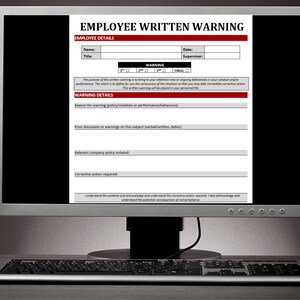 Employee Write up Form | HR Template | Disciplinary Warning | Human ...