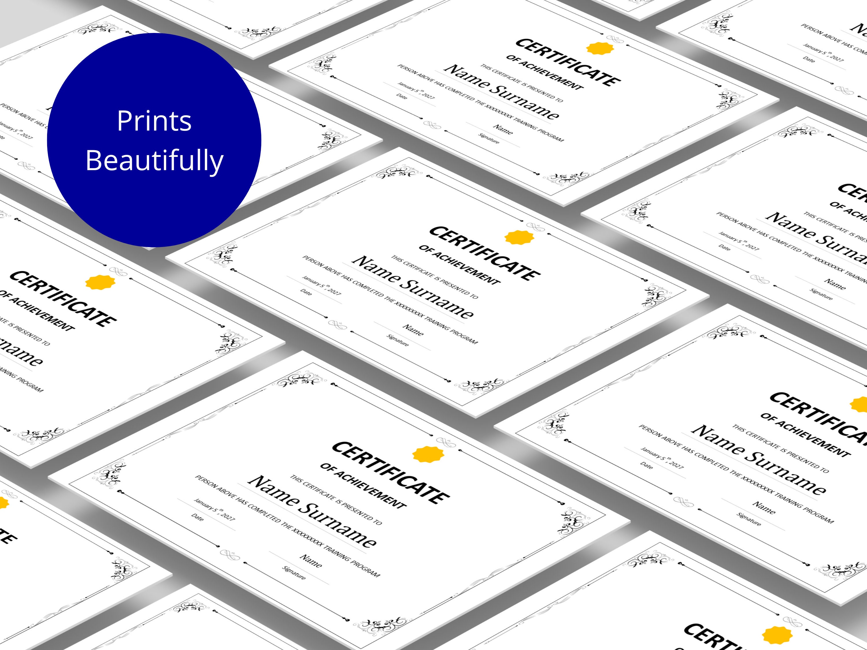 Editable Employee Training Certificate Template (MS Word, A4 & US ...