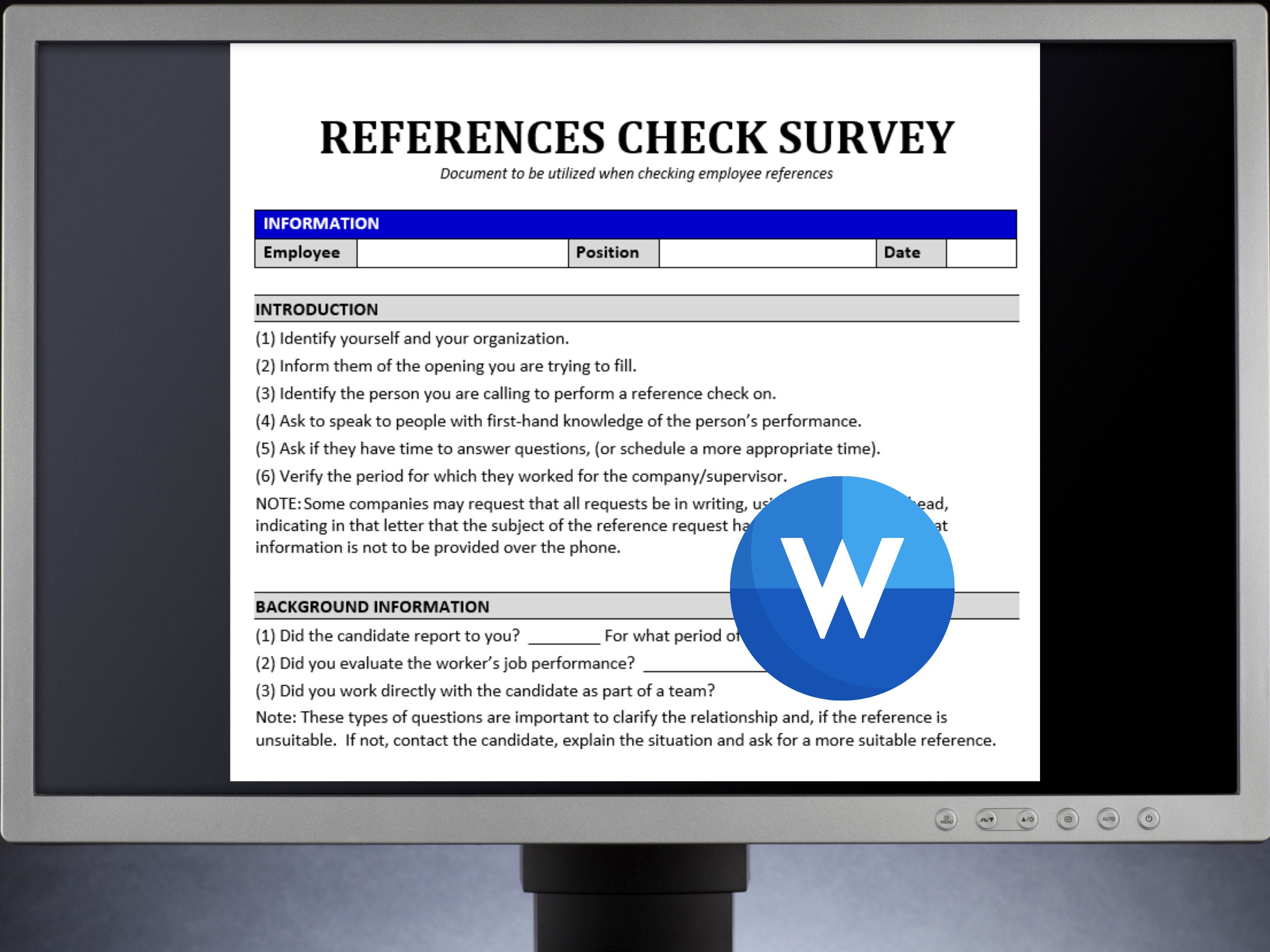 Employee Reference Phone Script HR Template for Job Recommendations ...