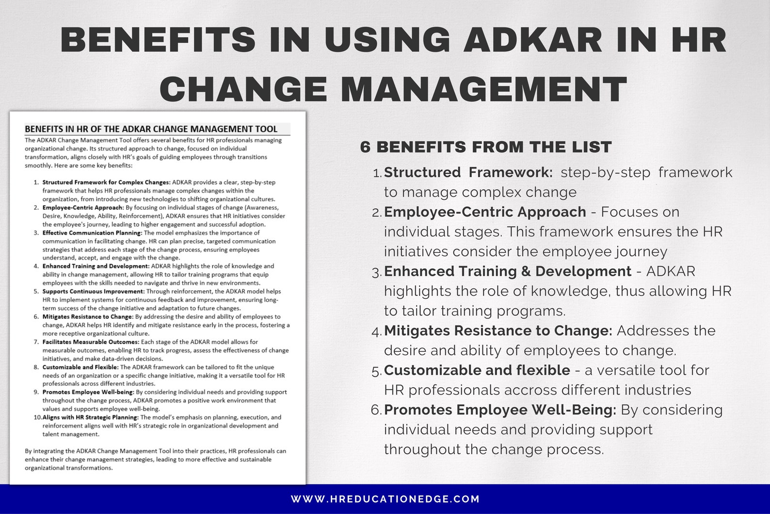Change Management in HR: ADKAR Model Framework HR Initiatives ...